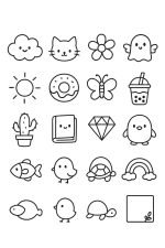99+ mẫu tranh tô màu sticker cute dễ thương cho bé thoả sức sáng tạo