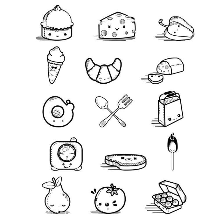 99+ mẫu tranh tô màu sticker cute dễ thương cho bé thoả sức sáng tạo