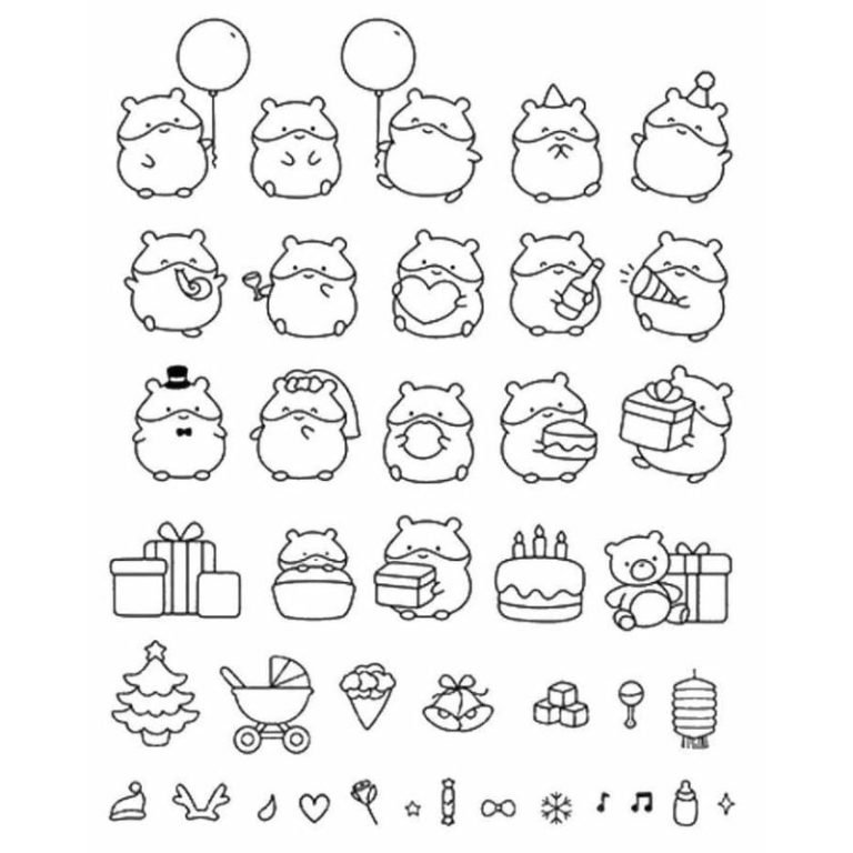99+ mẫu tranh tô màu sticker cute dễ thương cho bé thoả sức sáng tạo