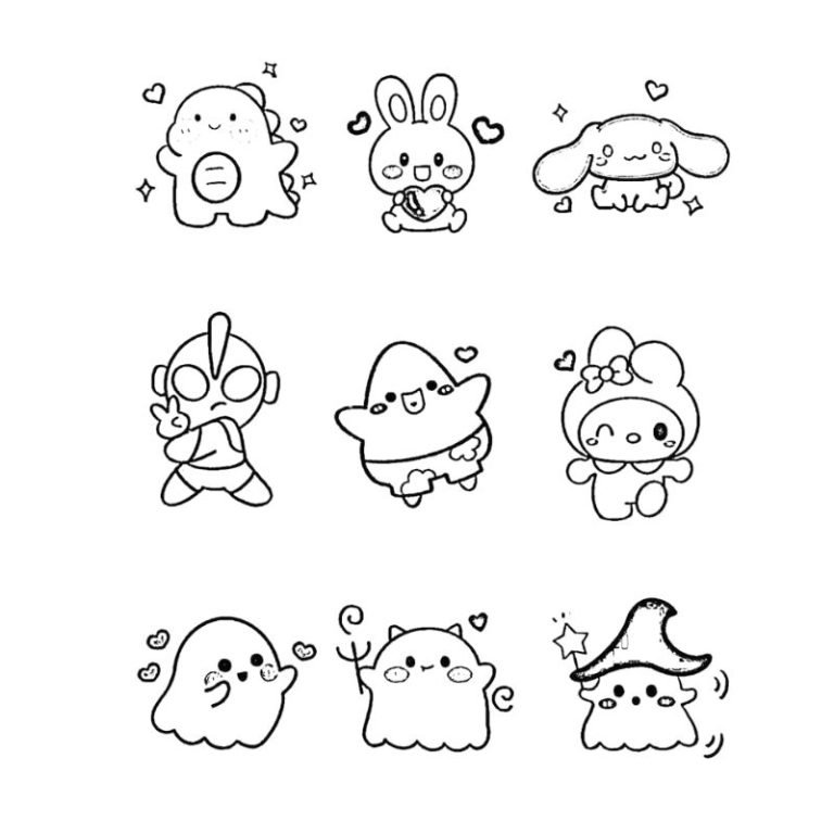 99+ mẫu tranh tô màu sticker cute dễ thương cho bé thoả sức sáng tạo